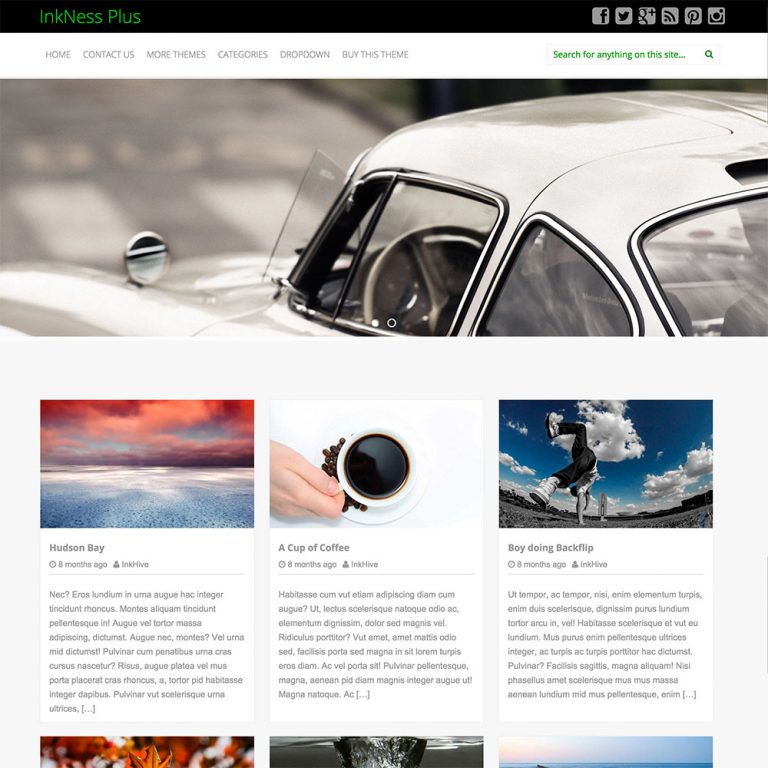 InkNess Plus - Premium Professional "Bootstrap 3" WordPress Theme